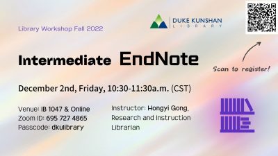 Library Workshops | Library | Duke Kunshan University
