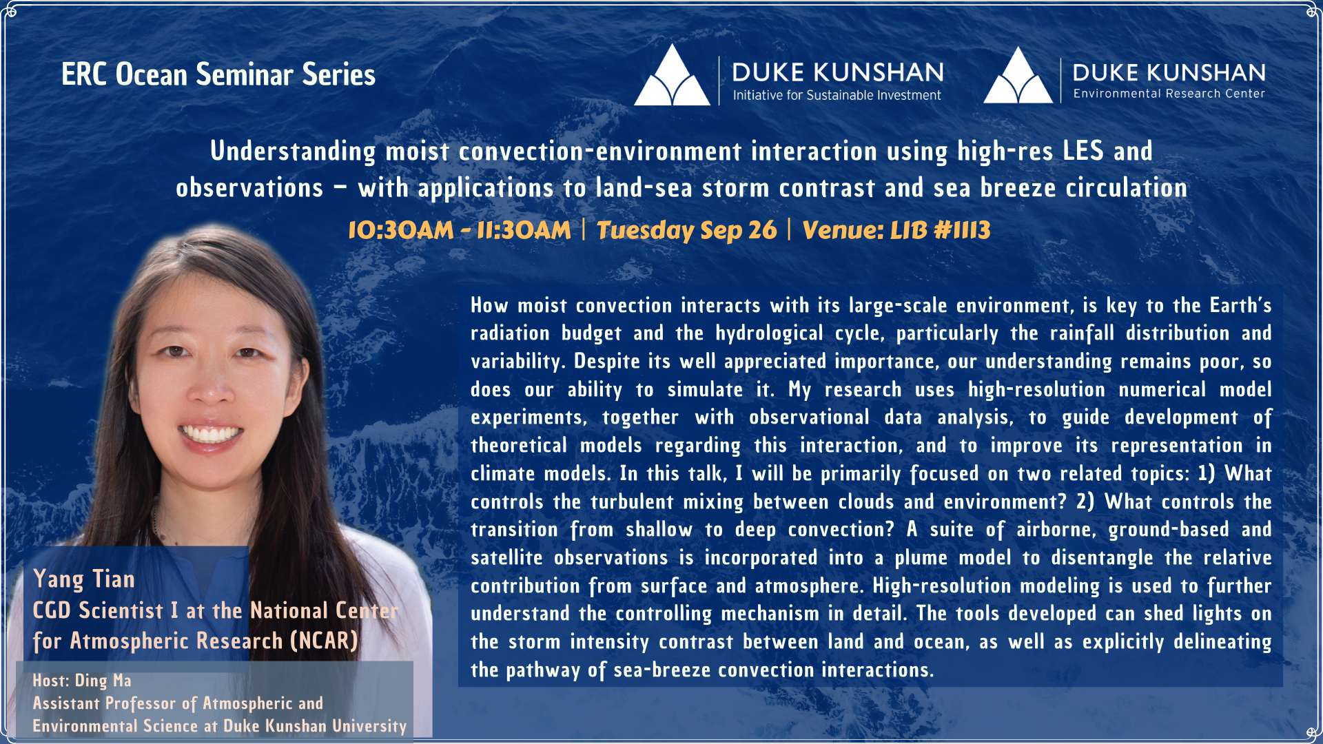 ERC Ocean Seminar Series｜Understanding moist convection-environment ...