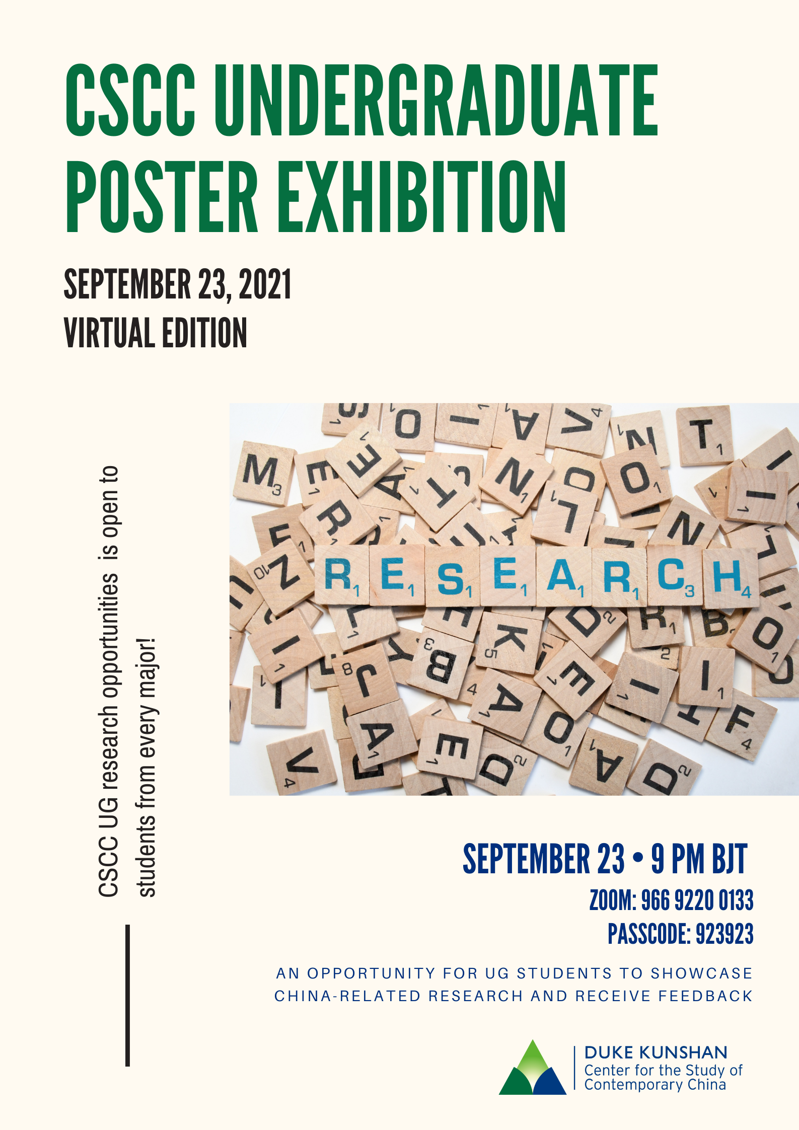 2021 CSCC Undergraduate Poster Exhibition - CSCC | Duke Kunshan University