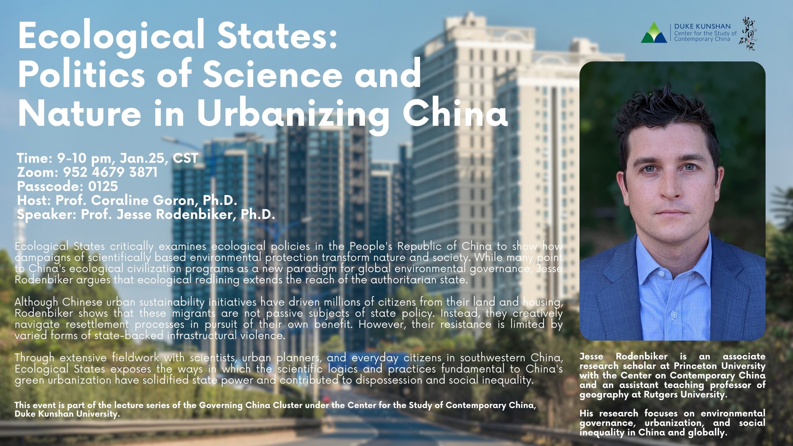 Ecological States: Politics of Science and Nature in Urbanizing China ...