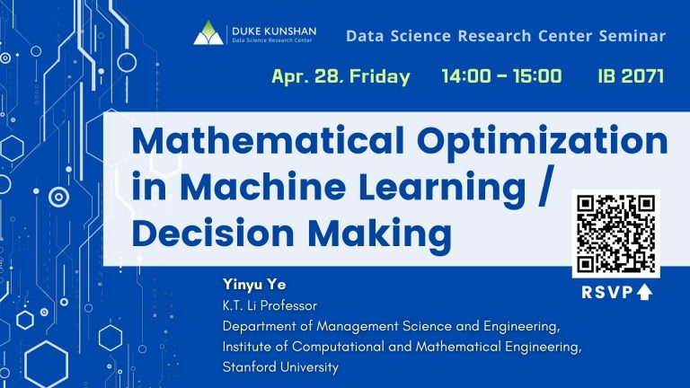 Dsrc Seminar Mathematical Optimization In Machine Learning Decision Making Master Of