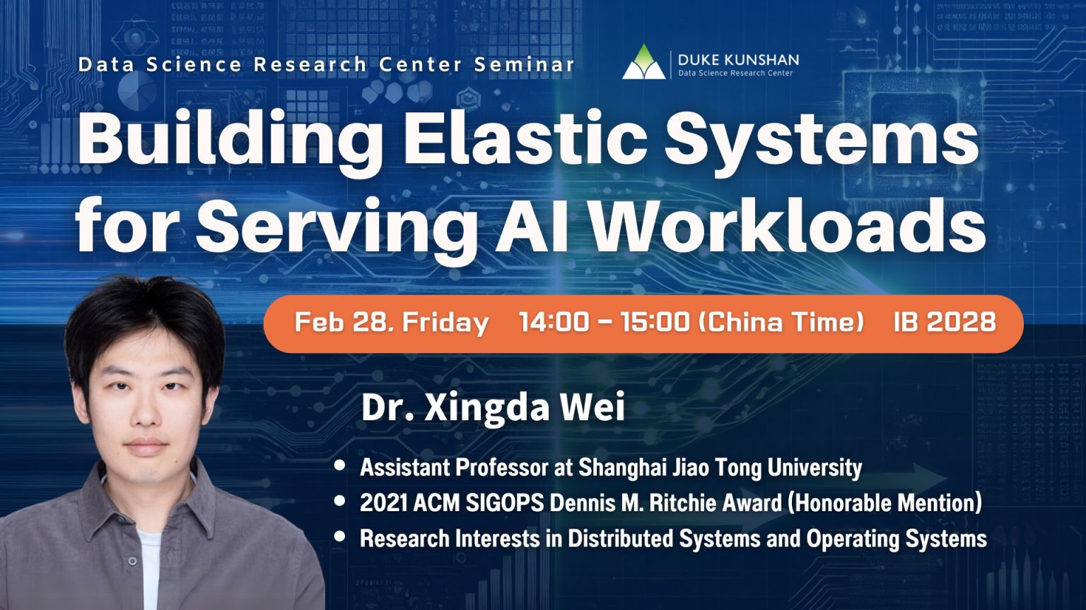 DSRC Seminar | Building Elastic Systems for Serving AI Workloads ...