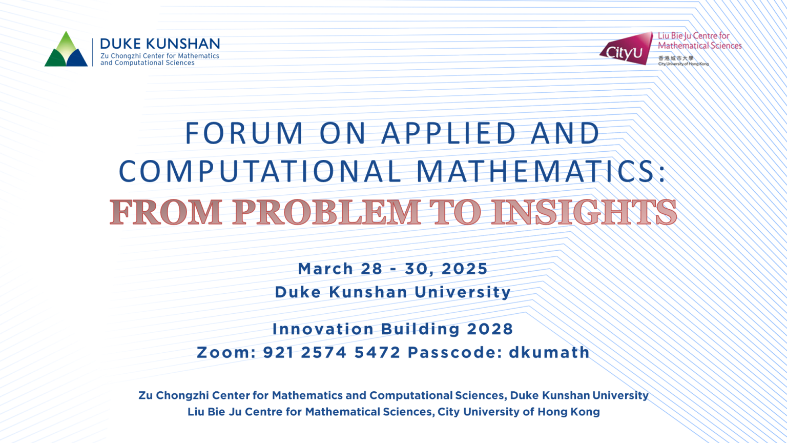 Forum on Applied and Computational Mathematics: From Problem to ...